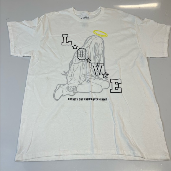 Spencer's | Tops | Spencers Love White Shirt J6 | Poshmark